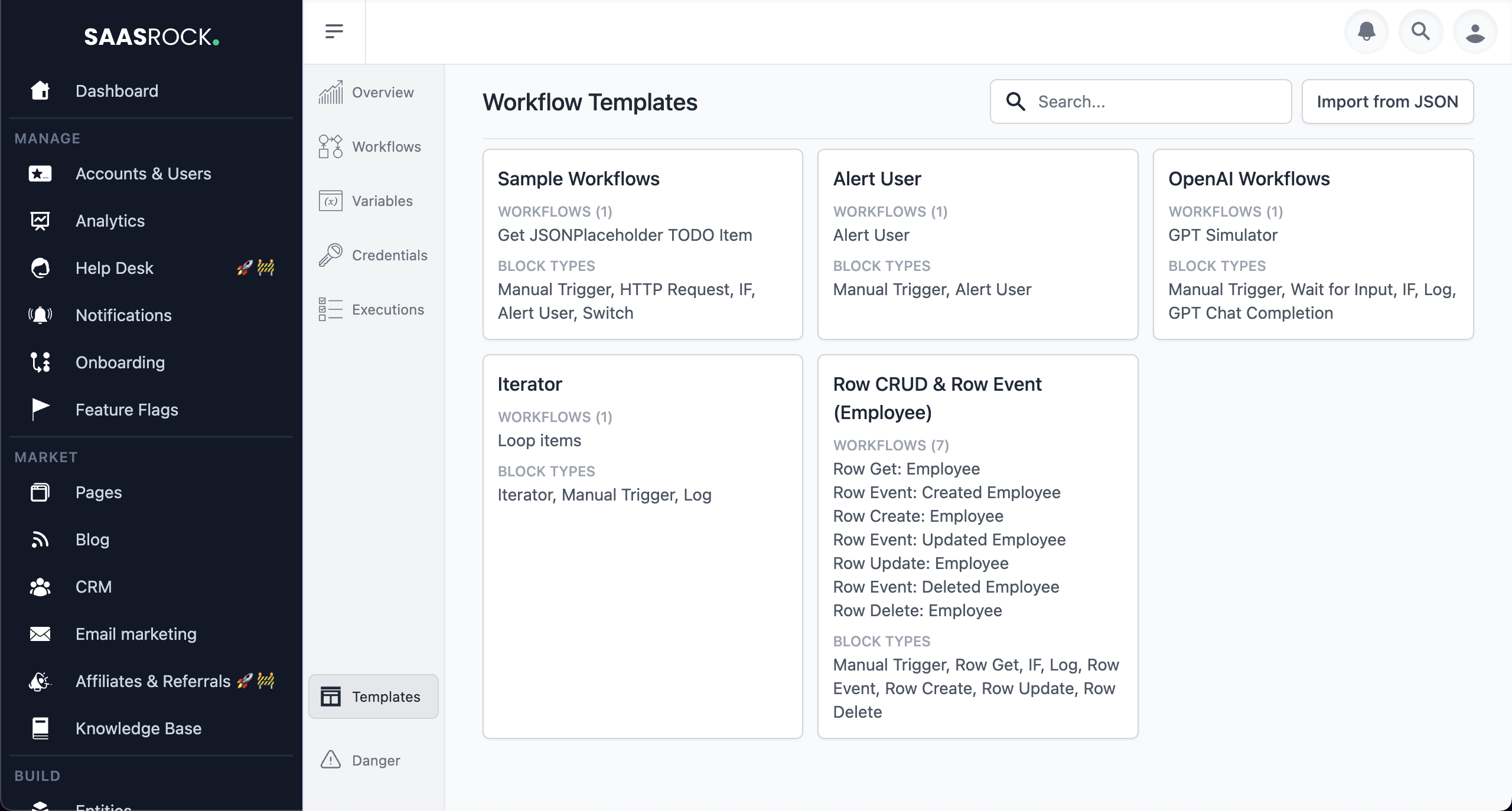 Workflows | SaasRock Documentation